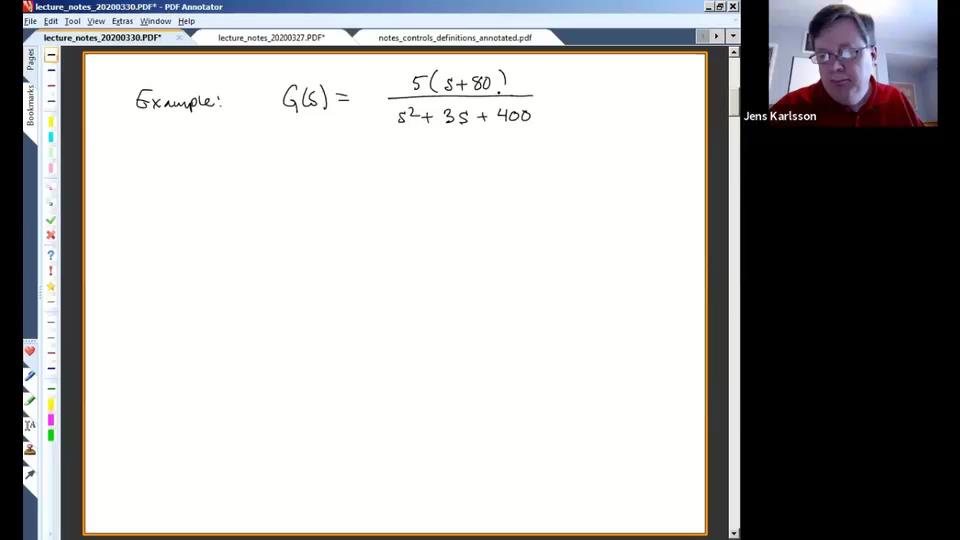 Transfer Function Approximation Example #1