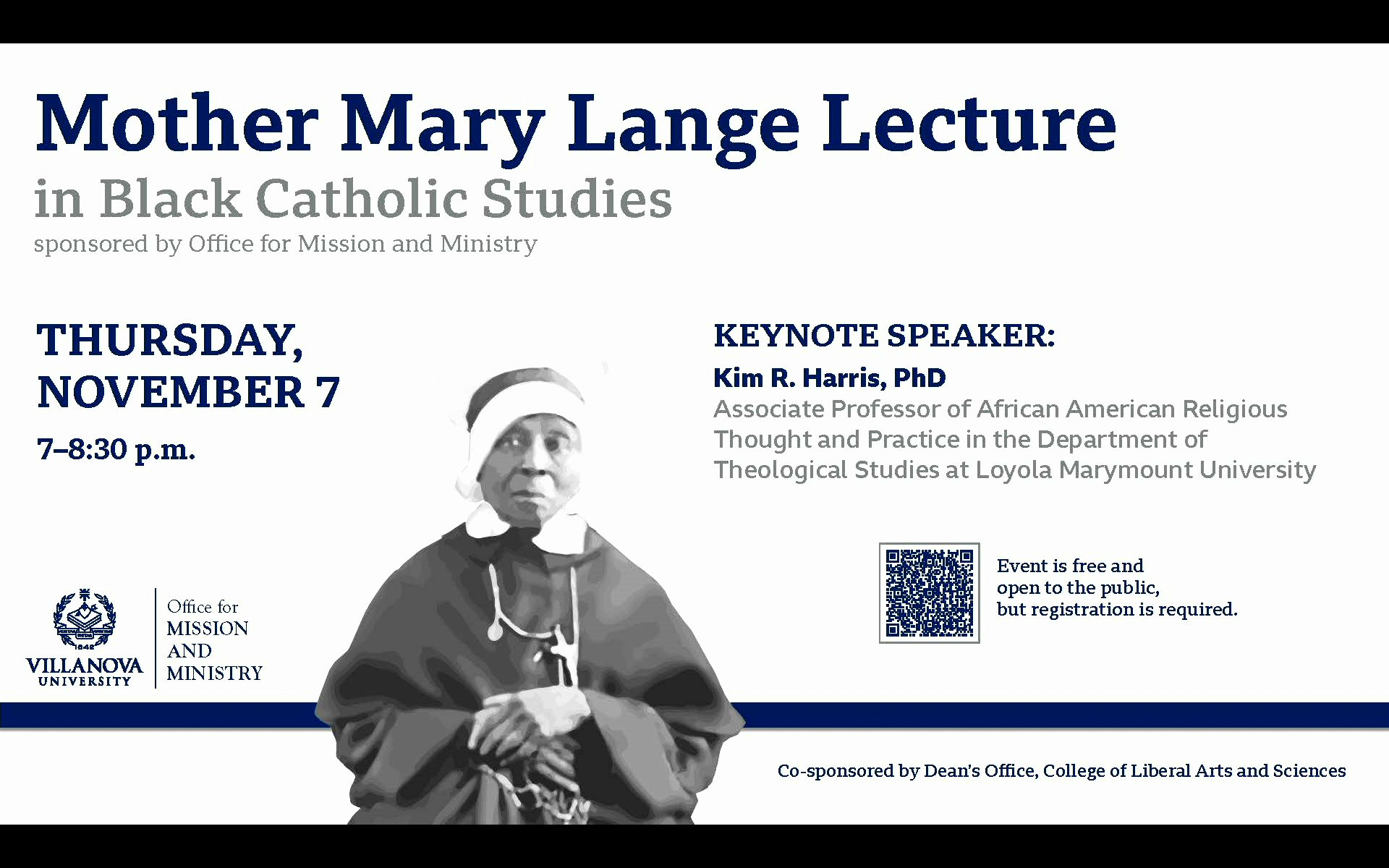 2024 Mother Mary Lange Lecture in Black Catholic Studies_11/7/2024